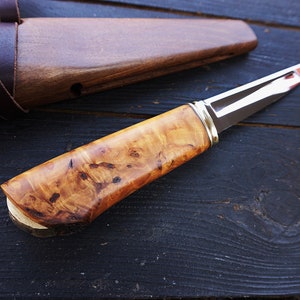 Mansi Knife Handmade From Traditional Materials 52100 Blade With Fuller ...