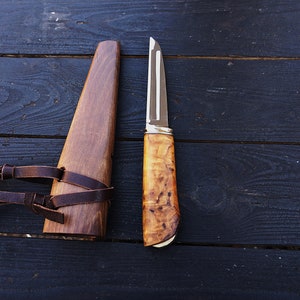 Mansi Knife Handmade From Traditional Materials 52100 Blade With Fuller ...