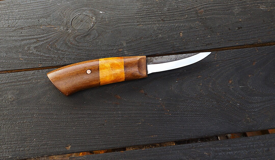 Sloyd Wood Carving Knife Handmade English Walnut and Karelian Birch ...