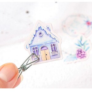 46Pcs Set Nordic Snow Stickers Flakes Paper Diary Stationary | Etsy