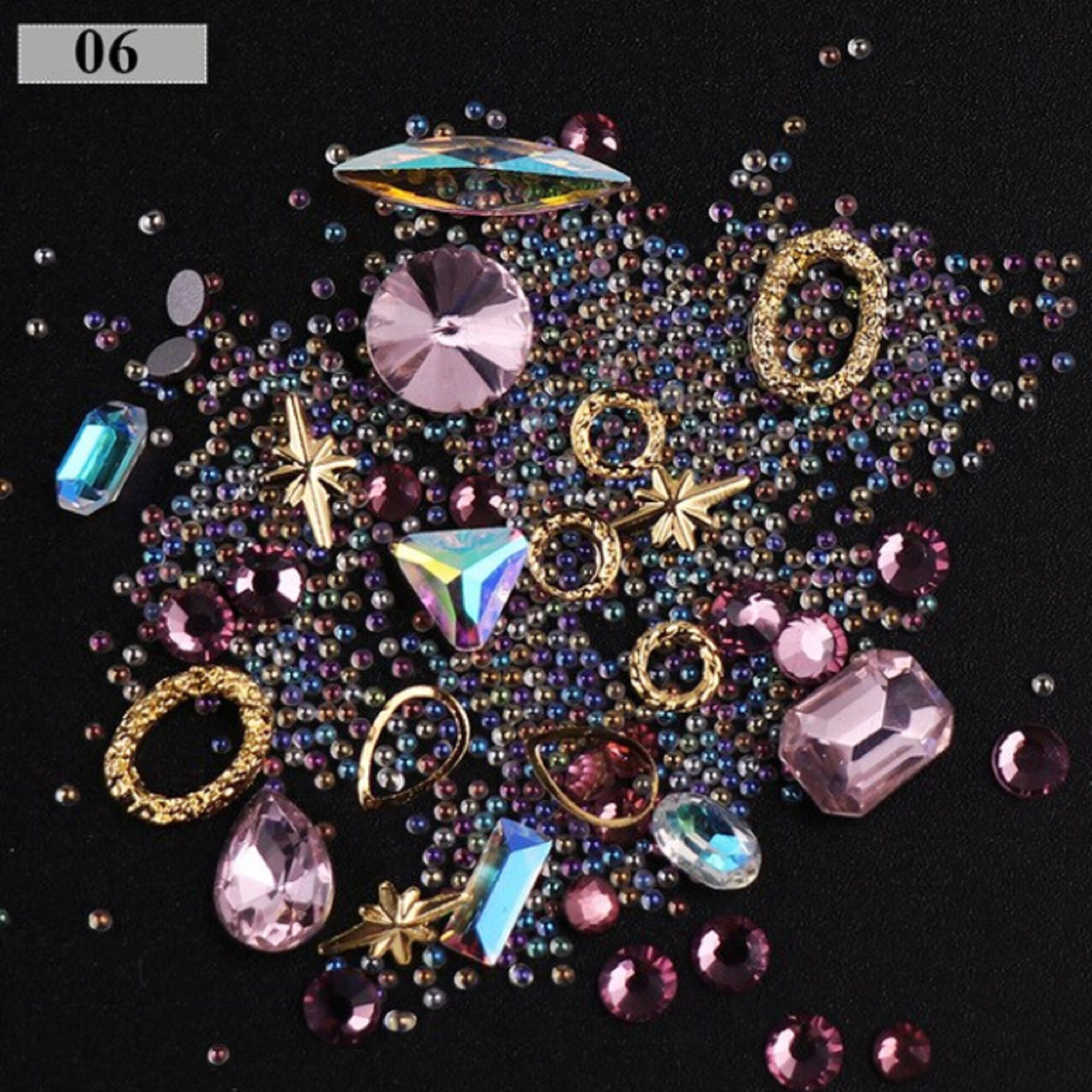 Multi-size Sharp Bottom Nail Rhinestone Steel Beads Pearl AB | Etsy