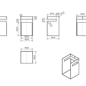 Multifunctional Element for the Desktop and Shelf, Metal, Office Design ...