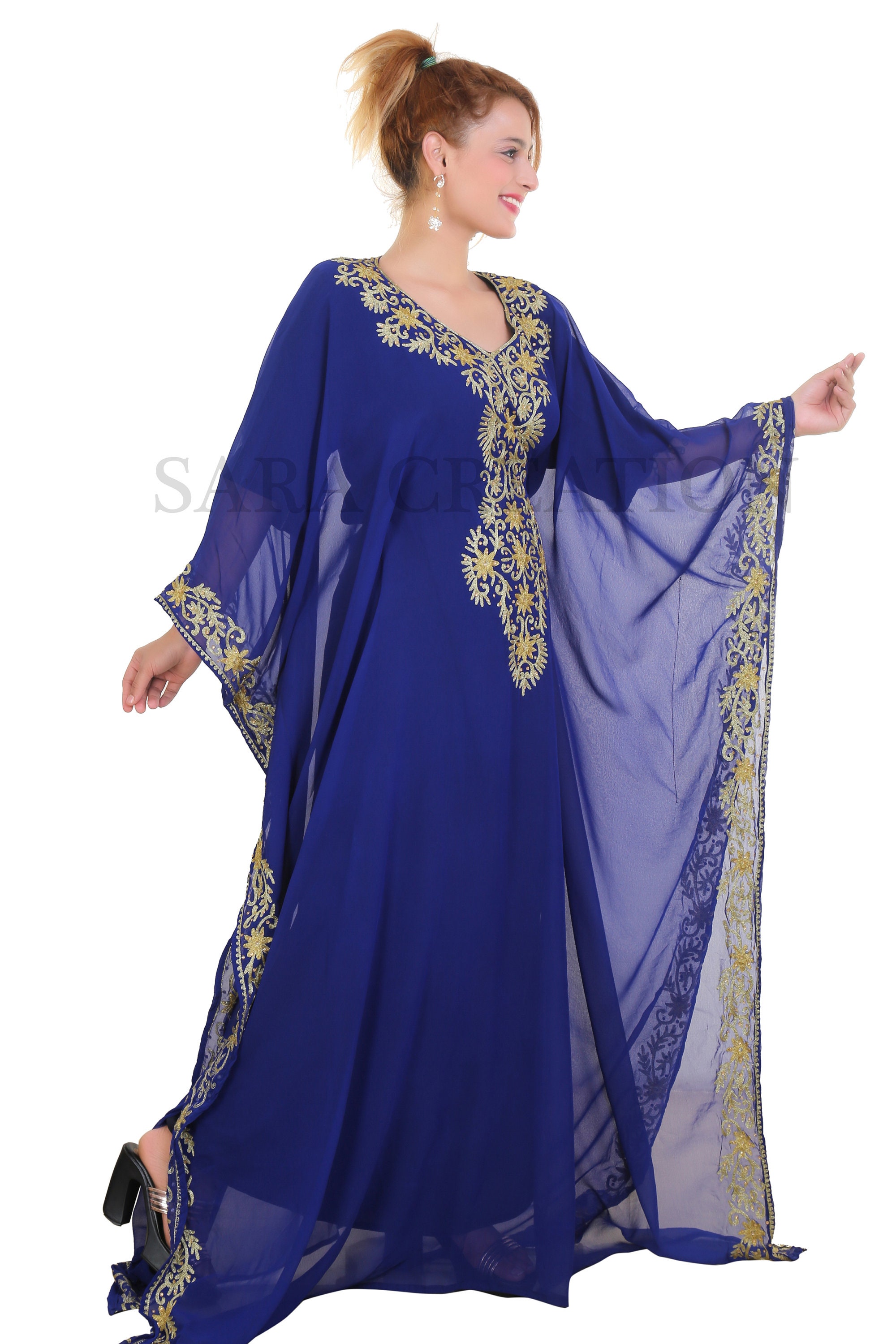 Designer Blue abaya Islamic morocco kaftan Dubai Kaftan Hand | Etsy Designer Blue abaya Islamic morocco kaftan Dubai Kaftan Hand | Etsy