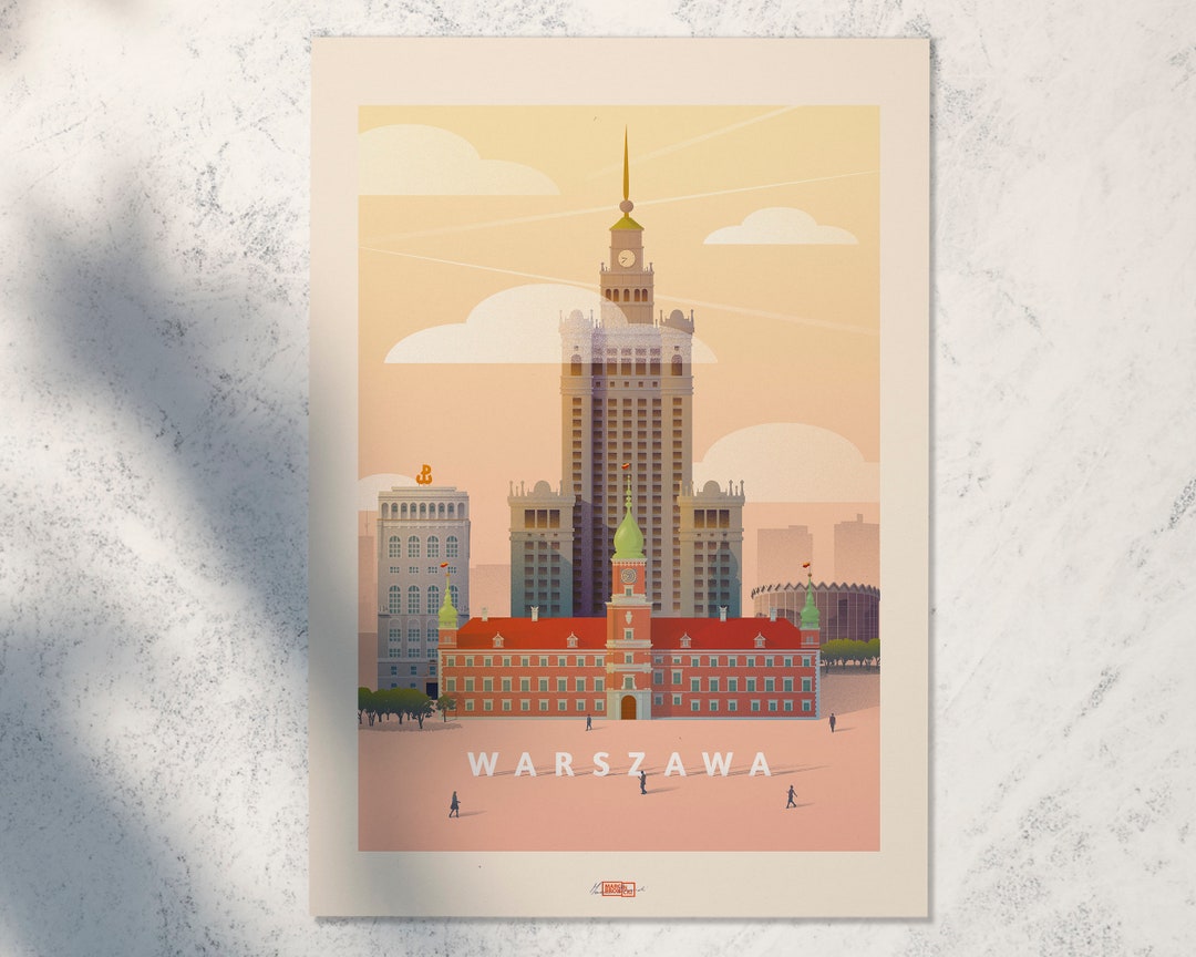 Warsaw. Poster. Illustration. Signed. Illustration Art. Signed - Etsy