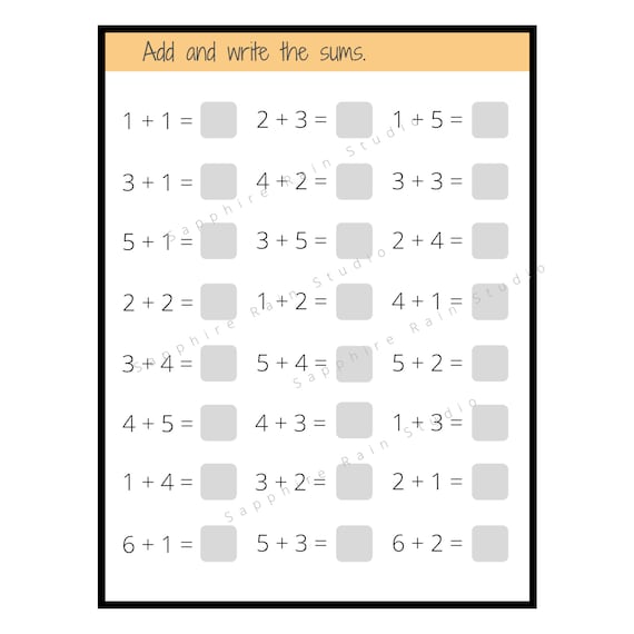 Addition Worksheets For Grade 1