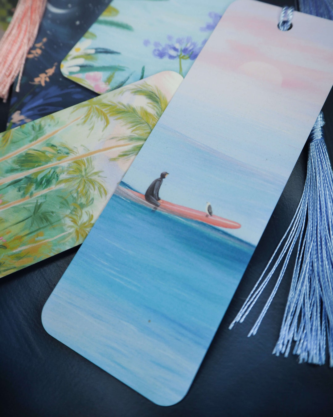 Sunset Surfer and Seagull Bookmark Surf Adventure Gifts Dreamy Surfing ...