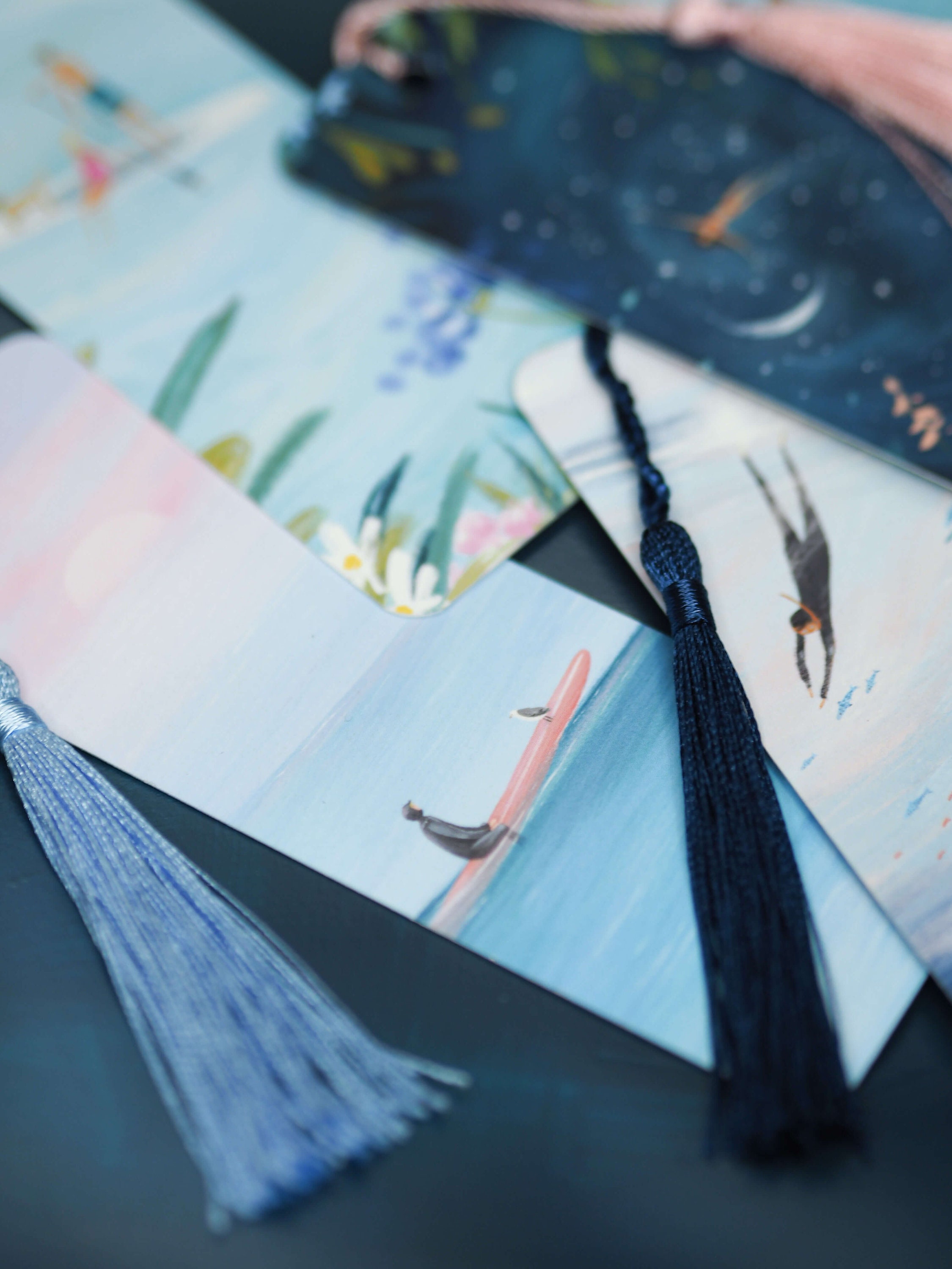 Sunset Surfer and Seagull Bookmark Surf Adventure Gifts - Etsy UK