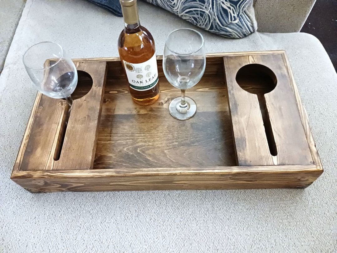 Wine Serving Tray special Walnut Modern Rustic Unique - Etsy