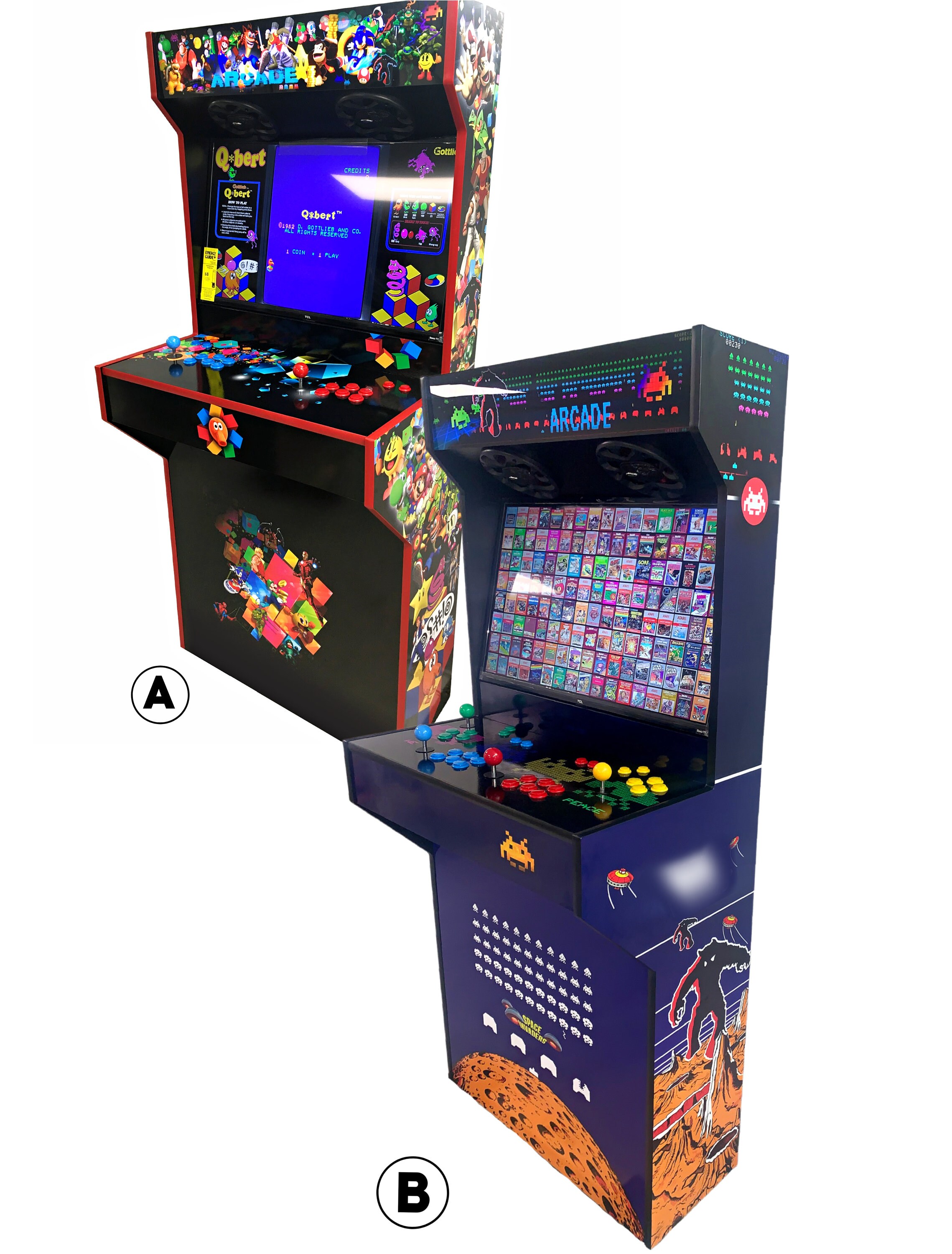 Arcade Machine 2 Player Slim Design Cabinet in Full Wrap Vinyl | Etsy