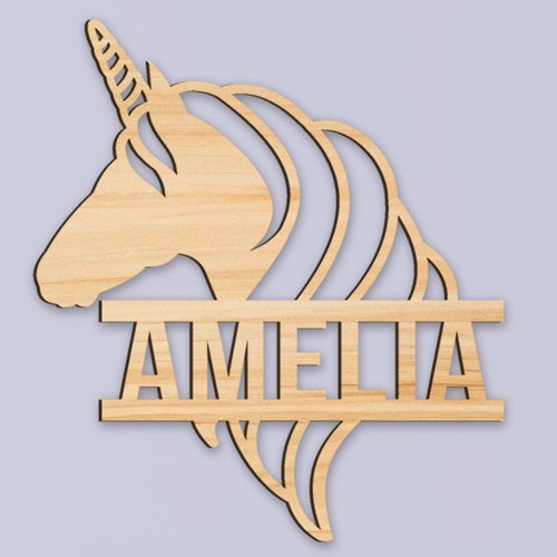 Unicorn Name Sign Nursery Decor Personalized Wood Sign - Etsy