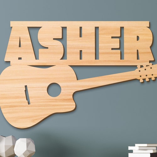 Guitar Name Sign Nursery Decor Personalized Wood Sign Music - Etsy