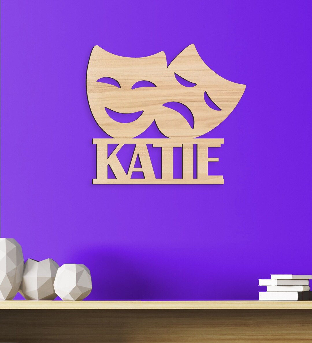 Name Sign Theatre Acting Theater Kids Room Teen Bedroom Decor Wood Name ...