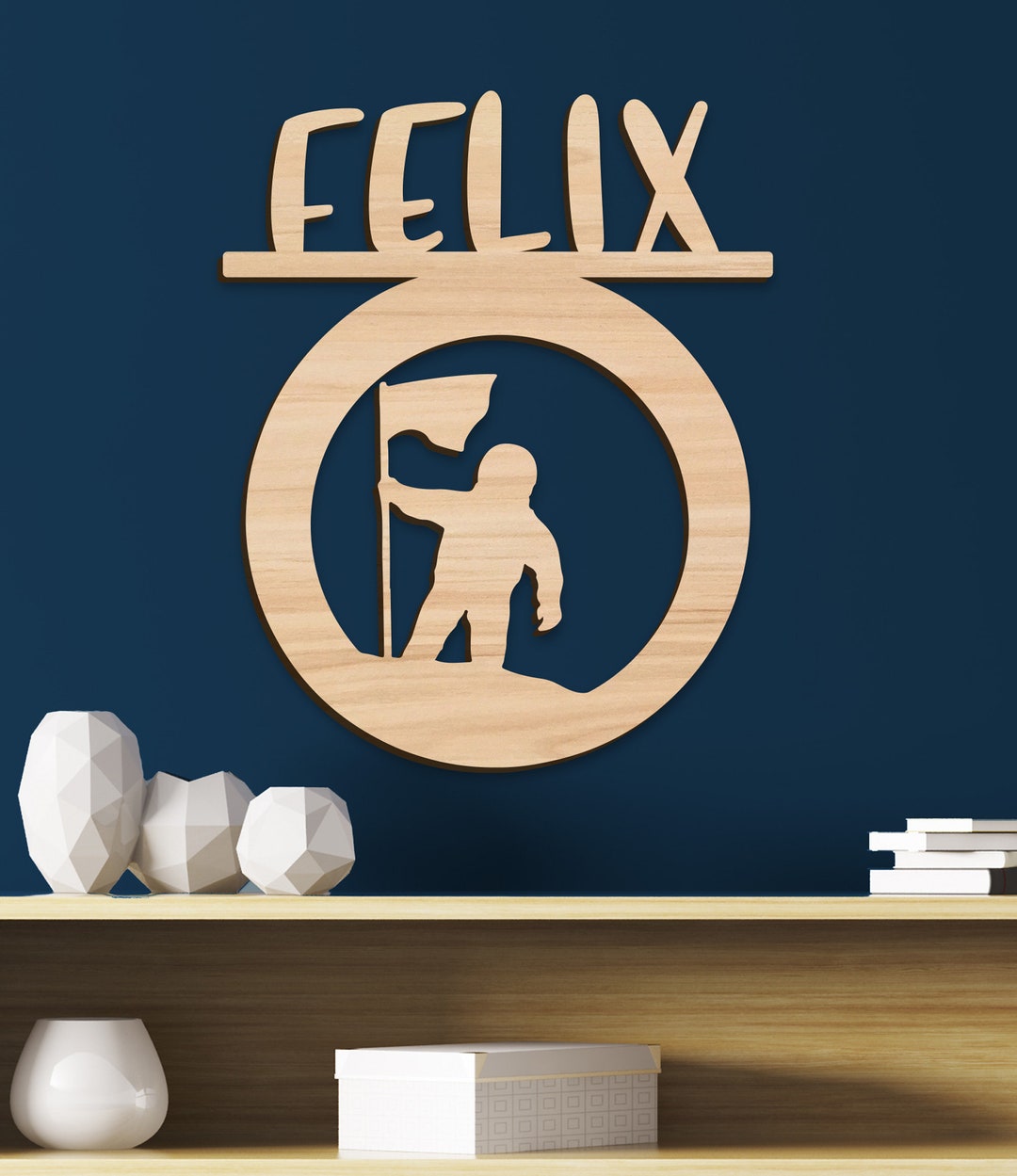 Name Sign, Astronaut Space Kids Room Sign, Boys Room Decor ...