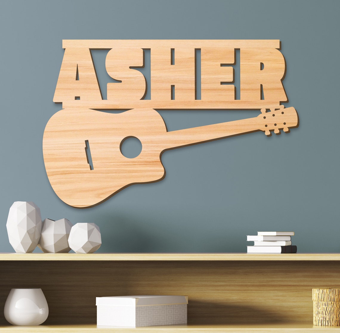 Name Sign Guitar Music Kids Room Sign Wood Guitar Sign Room Name Sign ...