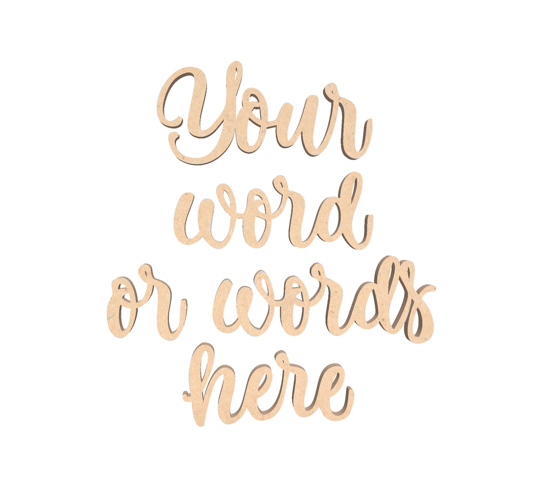 Wooden Words Custom DIY Wood Letters Large Wall Decor Paintable DIY ...