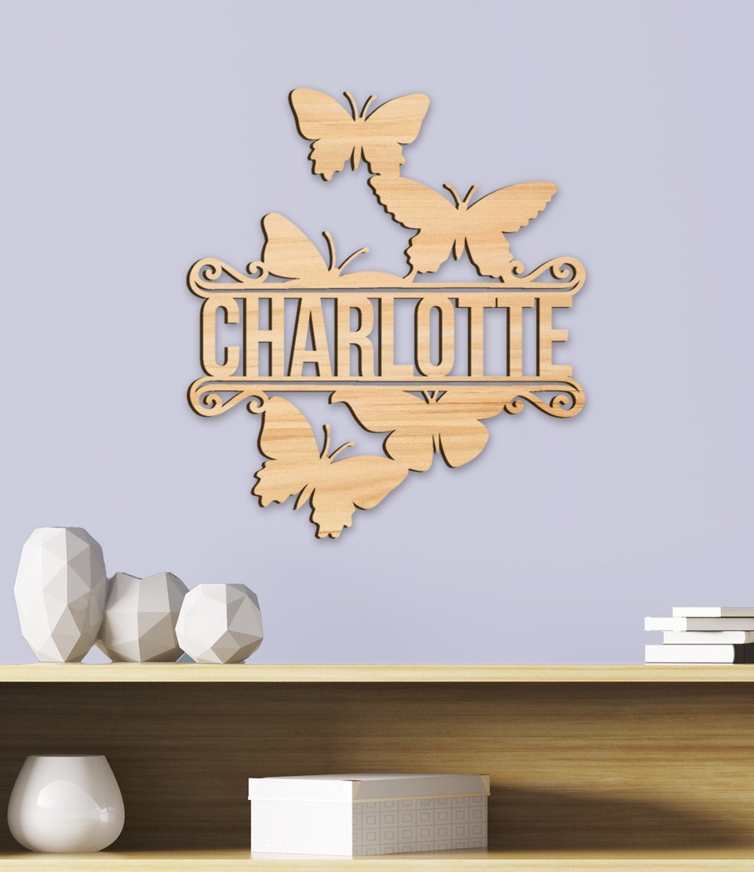 Butterfly Sign Wood Name Sign Butterfly Girls Room Sign or Nursery ...