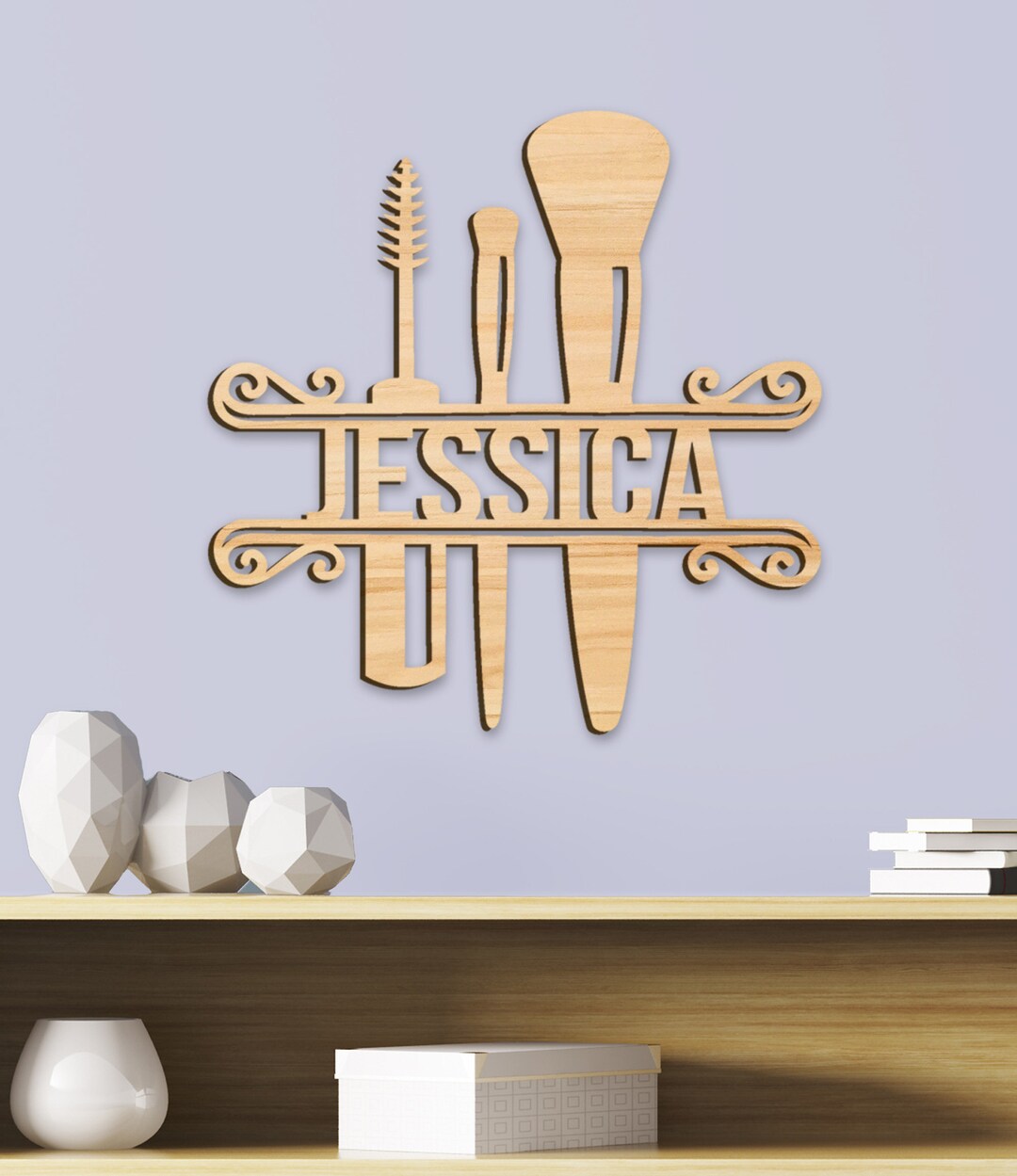 Name Sign Makeup Room Sign Girl's Bedroom Decor Personalized Kids Wood ...