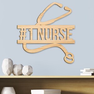 Nurse Gift, Doctor and Nurse Name Sign, Wooden Name Sign, Personalized ...