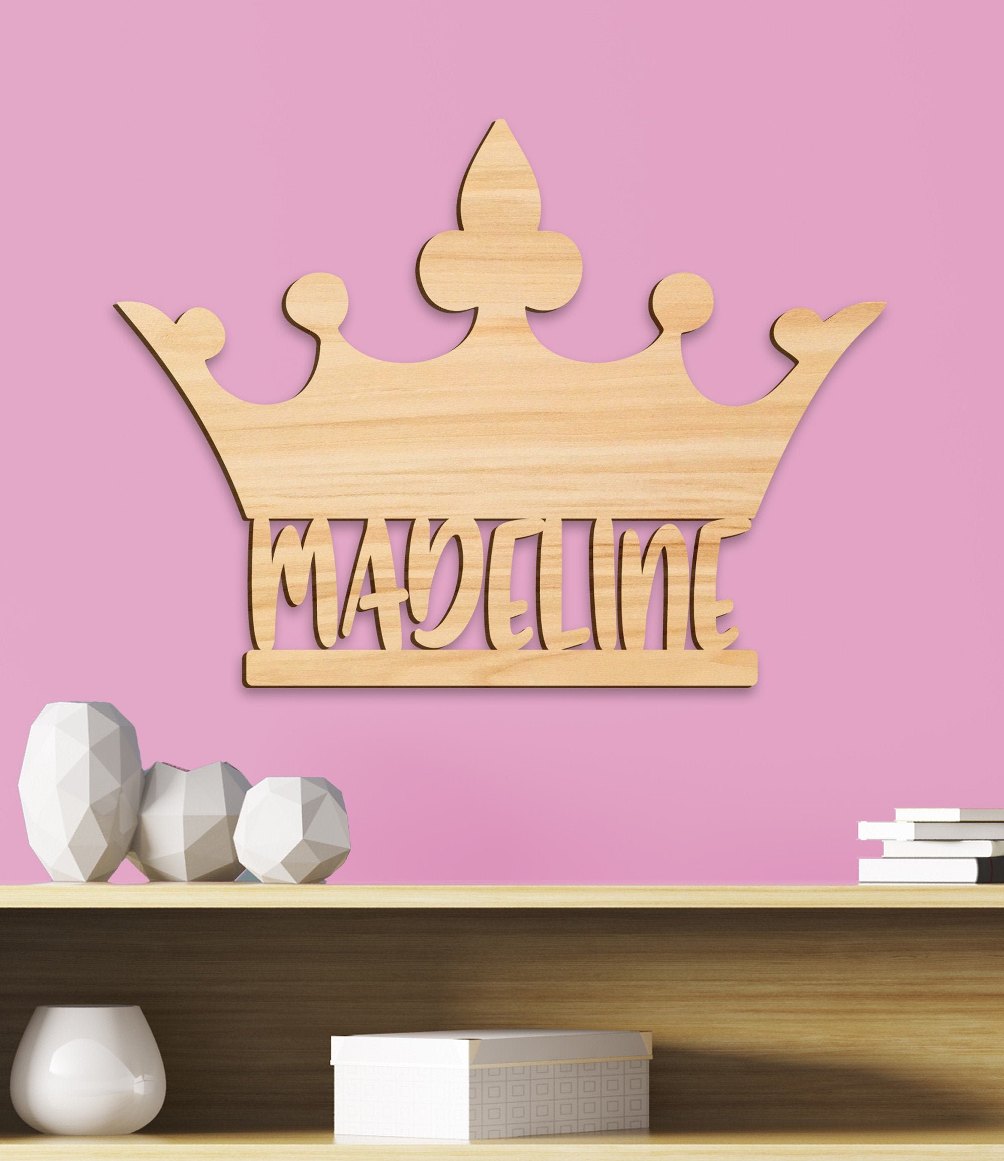 Name Sign Princess Crown Girl's Room Sign Princess Sign - Etsy