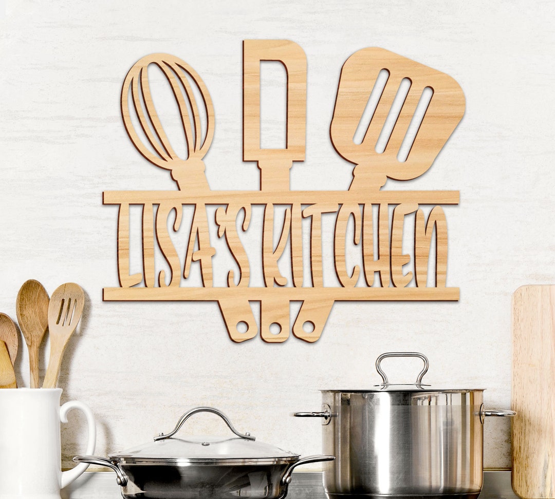 Kitchen Sign Kitchen Wall Decor Personalized Name Gift for - Etsy