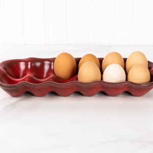 Ceramic Egg Crate - Egg Holder- Handmade Stoneware Tray- Jefferson ...