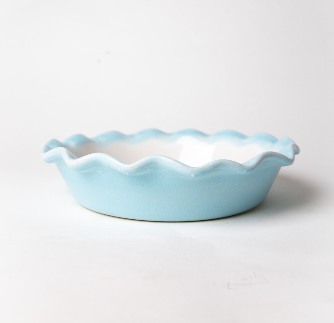 Stoneware Pie Dish - Fluted 9 Inch - Deep Dish Ceramic Pie Pan ...