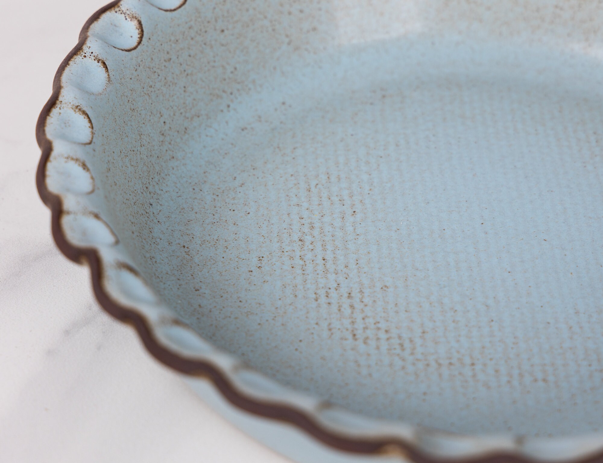 Stoneware Pie Dish Pinched Edge 9 Inch Ceramic Pie Pan - Etsy
