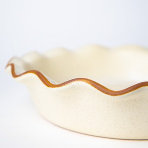 Stoneware Pie Dish - Fluted 9 Inch - Deep Dish Ceramic Pie Pan ...
