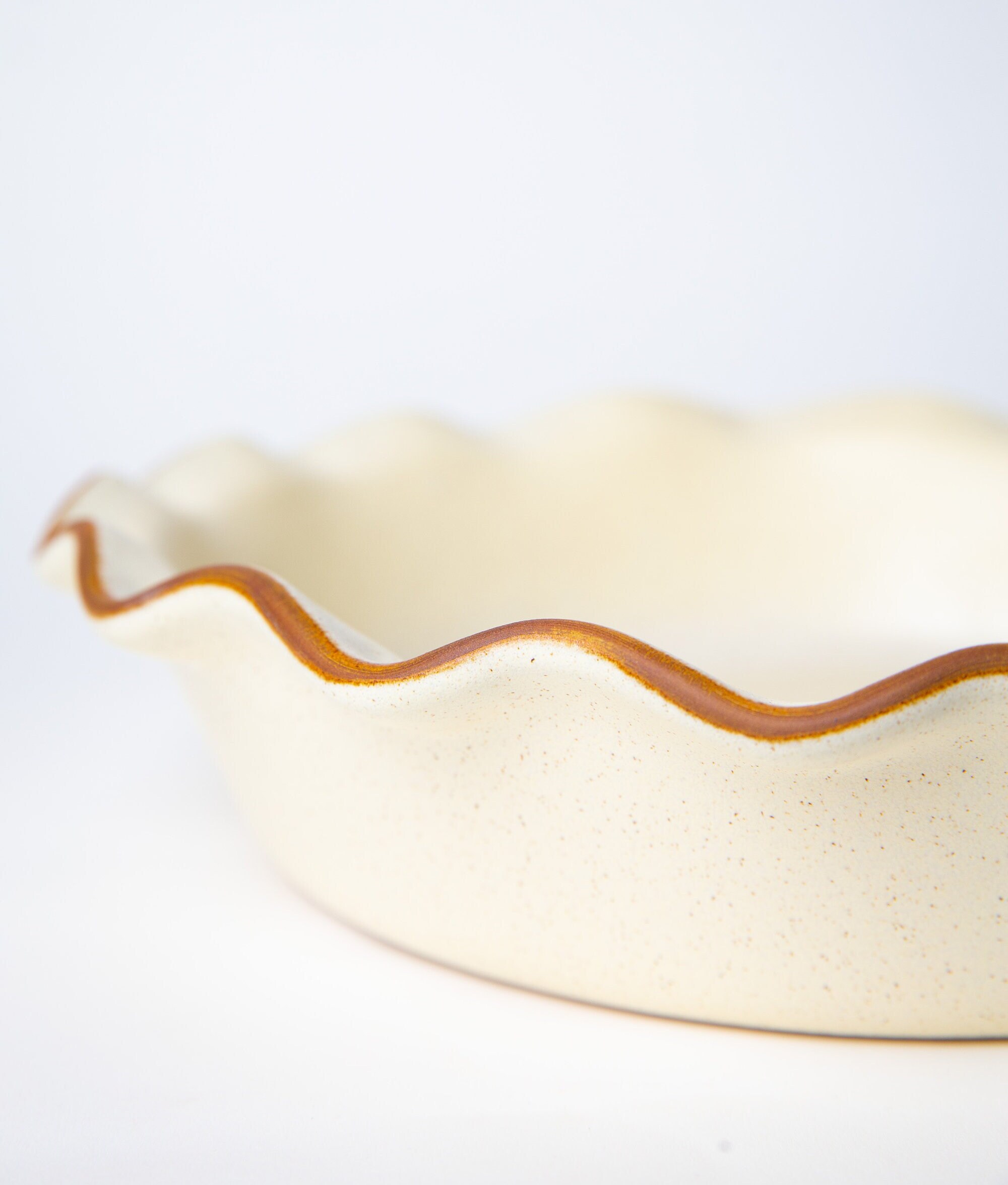 Stoneware Pie Dish Fluted 9 Inch Deep Dish Ceramic Pie Pan - Etsy