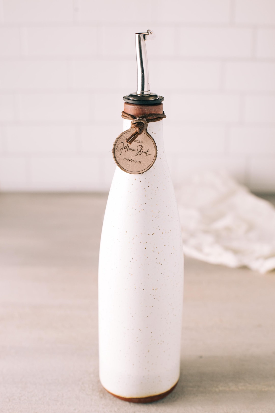 Handmade Stoneware Olive Oil Cruet – Artisan Ceramic Dispenser, USA - Etsy