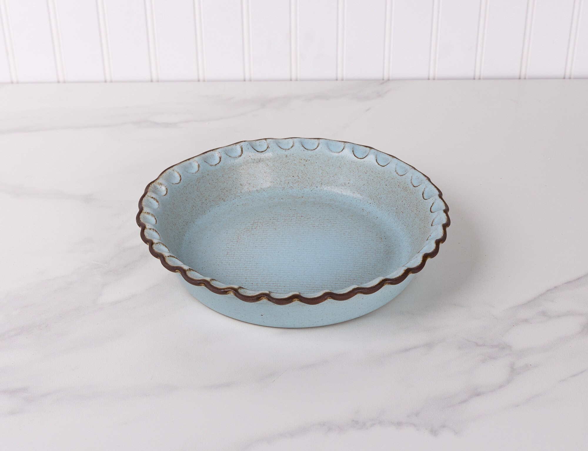 Stoneware Pie Dish Pinched Edge 9 Inch Ceramic Pie Pan - Etsy