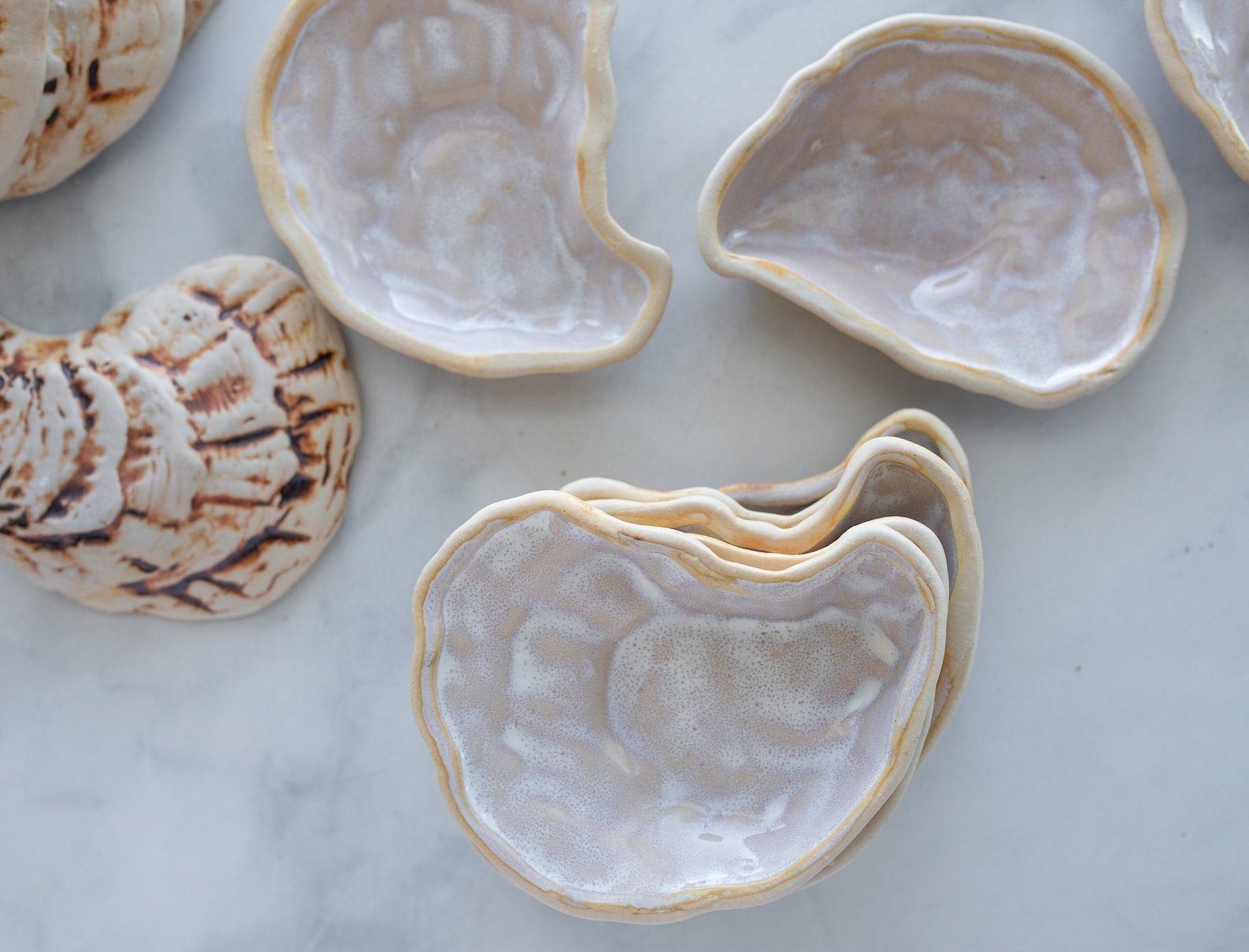 Ceramic Oyster Shells for Grilling: Handmade Stoneware, 12-pack - Etsy