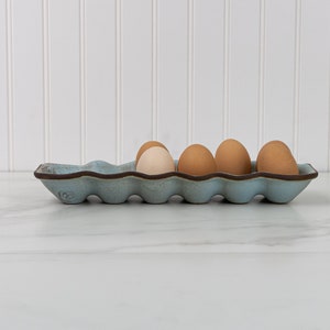 Ceramic Egg Crate - Egg Holder- Handmade Stoneware Tray- Jefferson ...