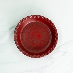Stoneware Pie Dish - Pinched Edge 9 Inch - Ceramic Pie Pan - Farmhouse ...