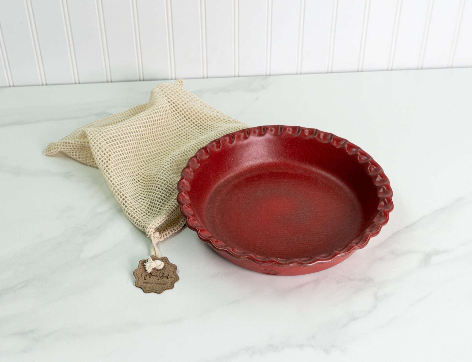 Stoneware Pie Dish Pinched Edge 9 Inch Ceramic Pie Pan - Etsy