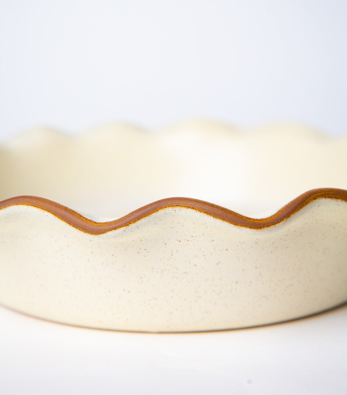 Stoneware Pie Dish Fluted 9 Inch Deep Dish Ceramic Pie Pan - Etsy