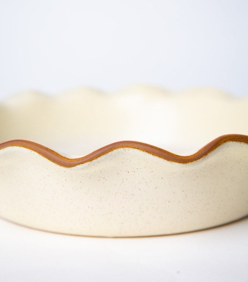Stoneware Pie Dish Fluted 9 Inch Deep Dish Ceramic Pie Pan - Etsy