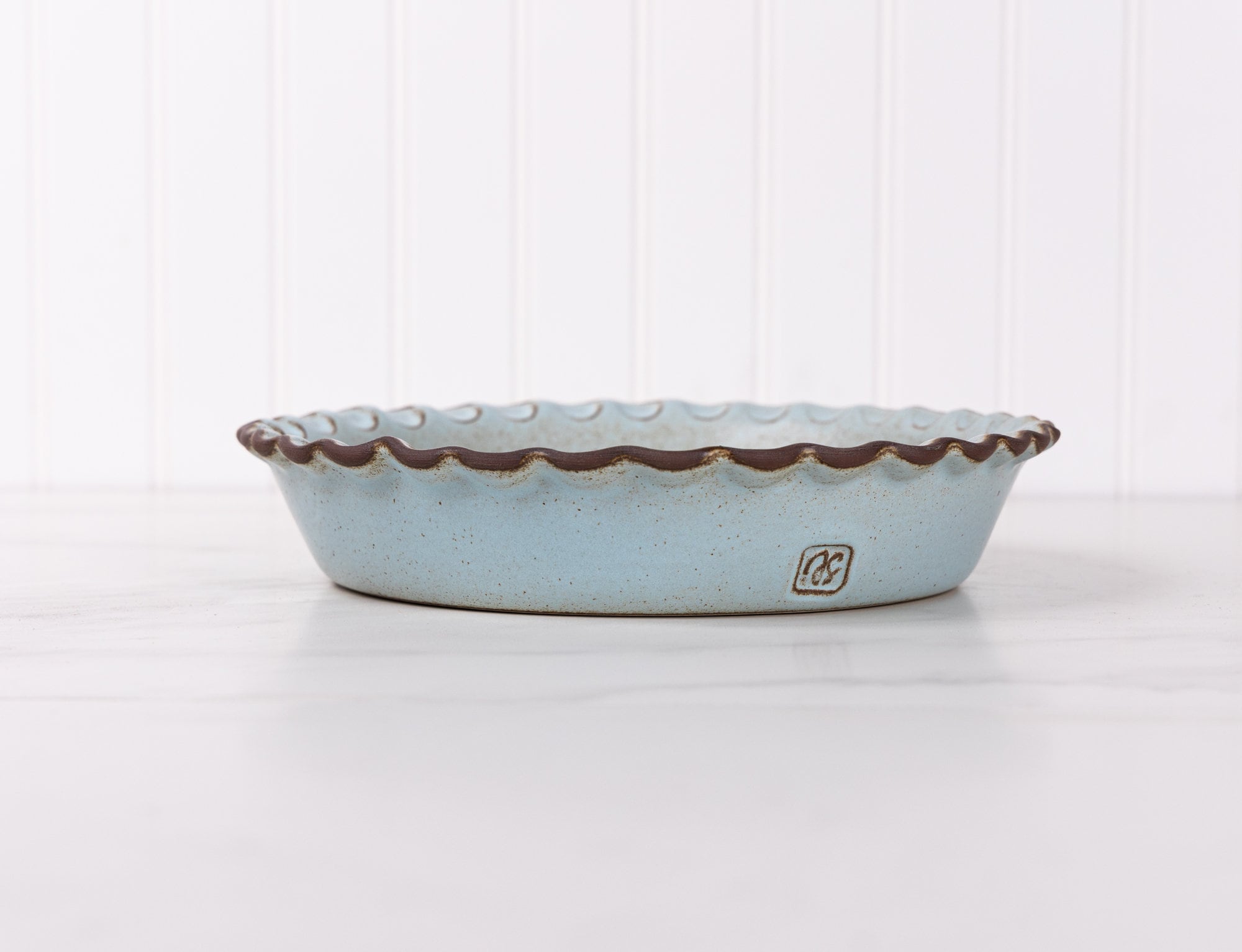 Stoneware Pie Dish Pinched Edge 9 Inch Ceramic Pie Pan - Etsy