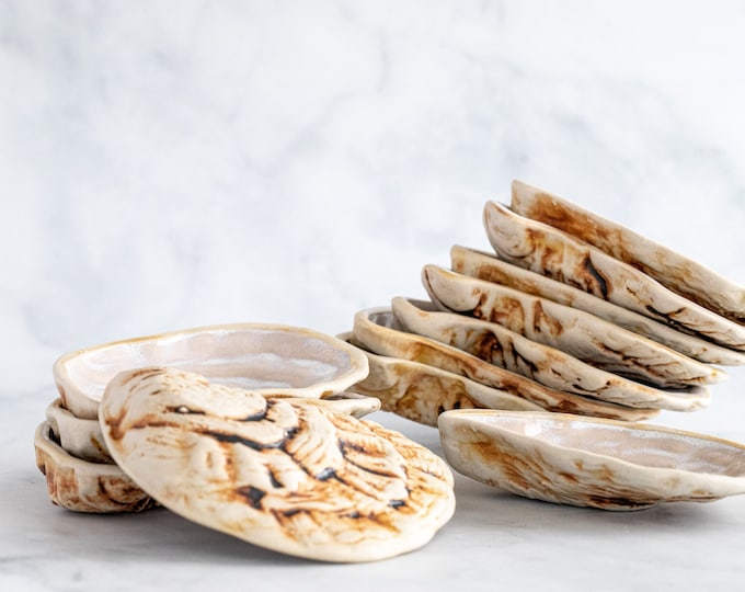 Vintage Ceramic Oyster Shell With Faux Pearl Dish Ashtray Japan - Etsy