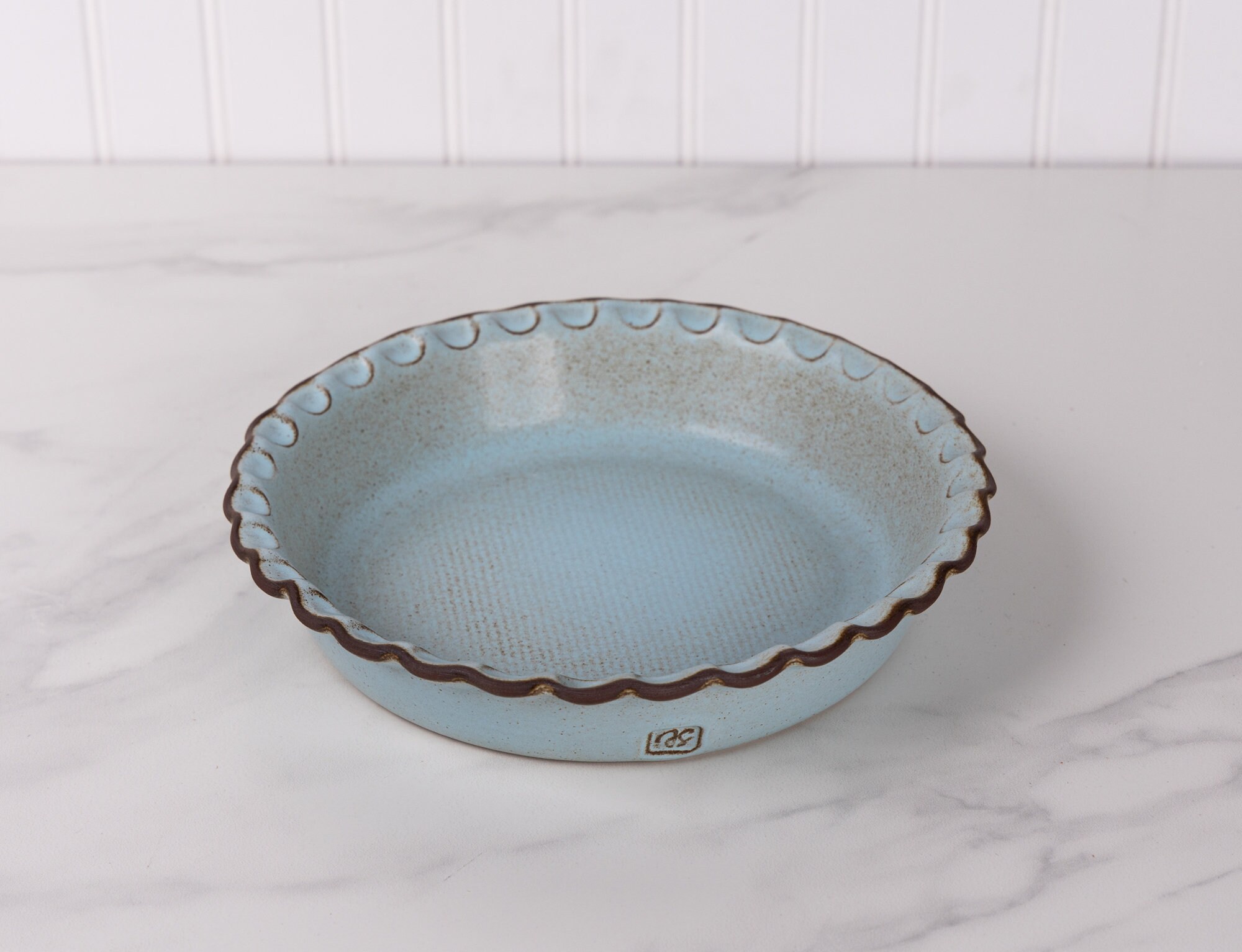 Stoneware Pie Dish Pinched Edge 9 Inch Ceramic Pie Pan - Etsy