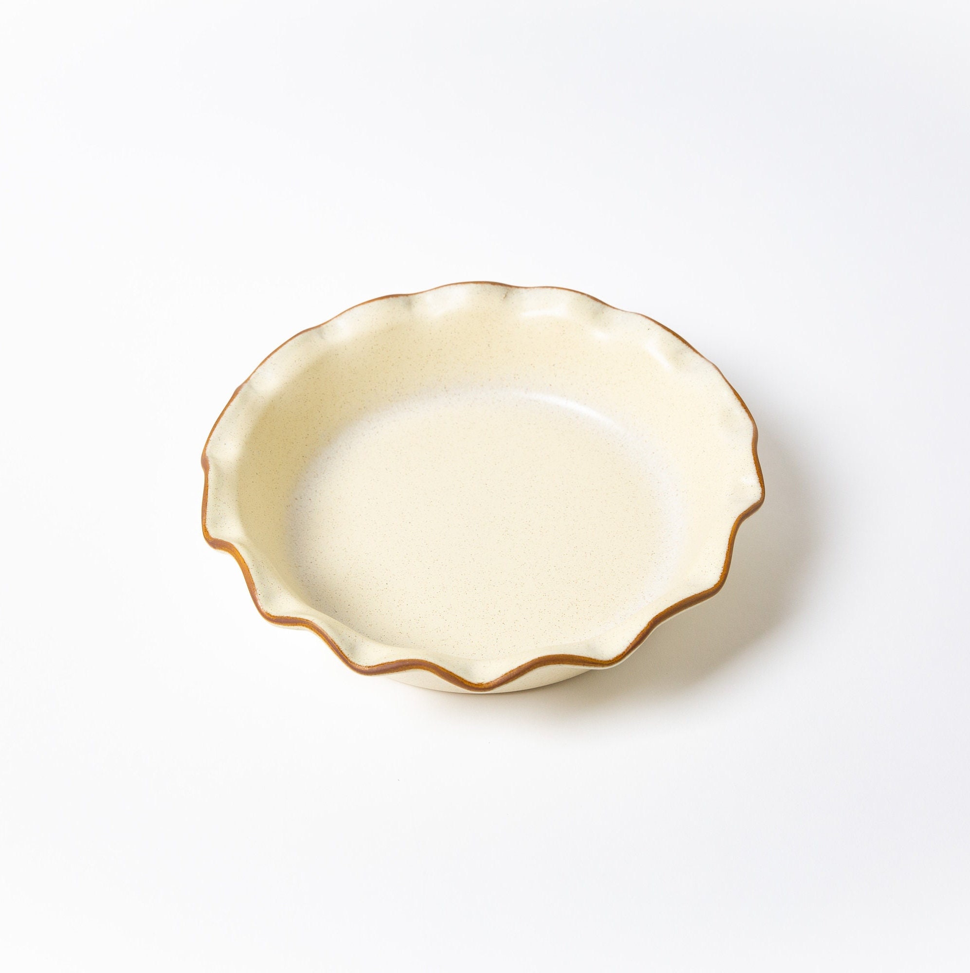 Stoneware Pie Dish Fluted 9 Inch Deep Dish Ceramic Pie Pan - Etsy