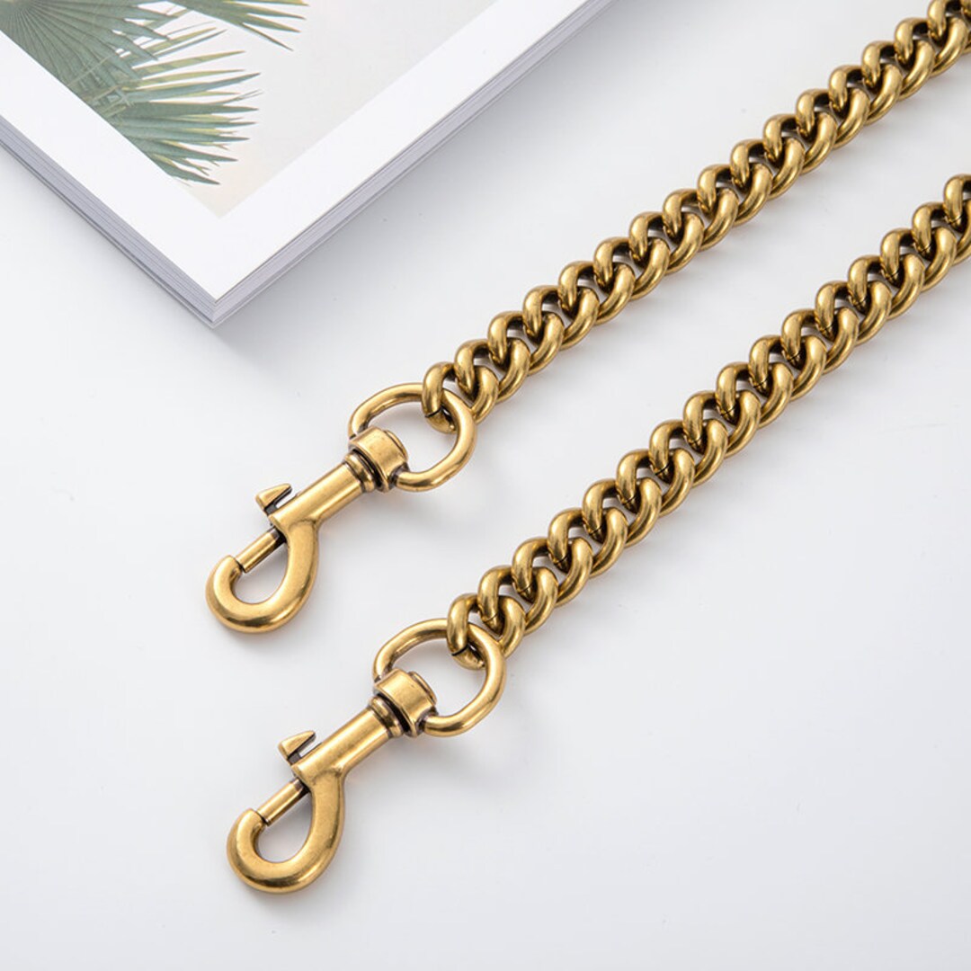 13mm Antique Gold Aluminum Purse Chain, Crossbody Strap Replacement for ...