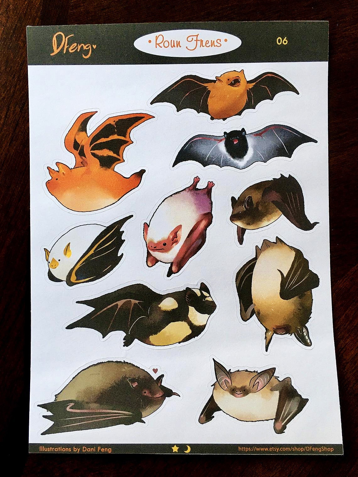 Roun Frens - Round Bat Sticker Set, Cute Bats Halloween Spooky October ...