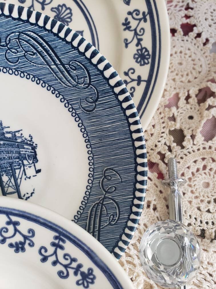 Petite Tidbit Stand in Blue White Vintage China for Teatime ...