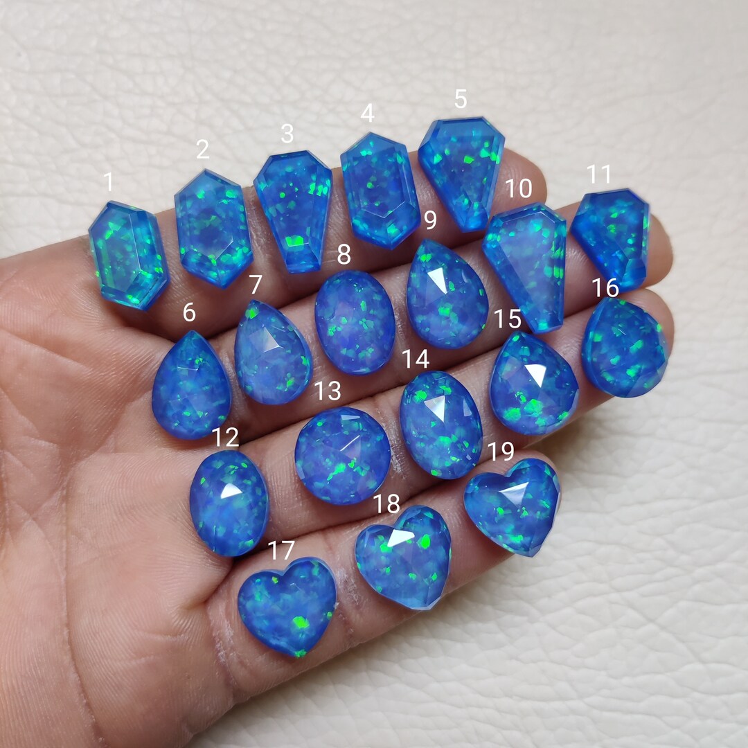 Blue Stars Flashy Aurora Opals Faceted Gemstones sku-a123 - Etsy