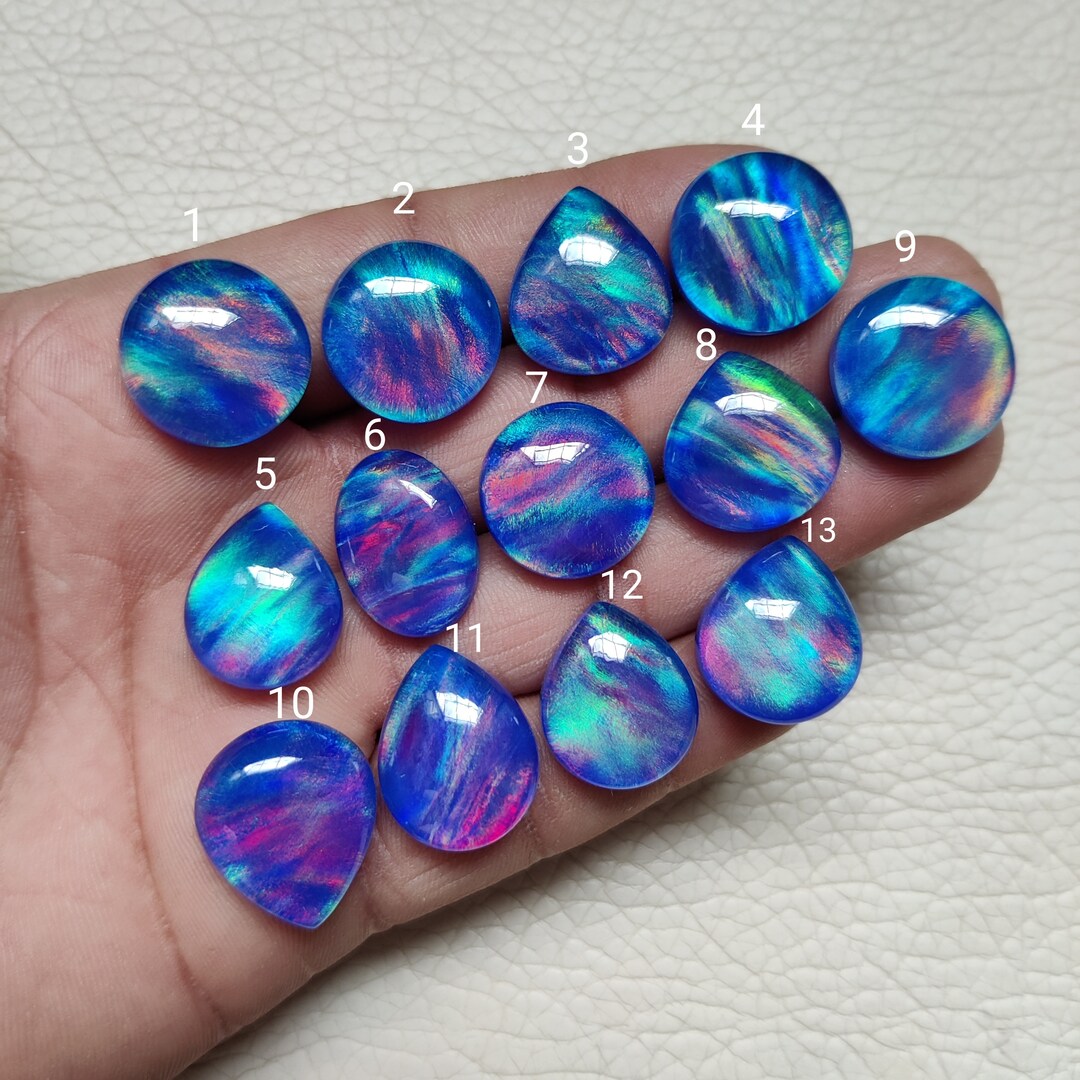 Amazing Pink Blue Flashy Mix Aurora Opal With Himalayan Crystal Quartz ...