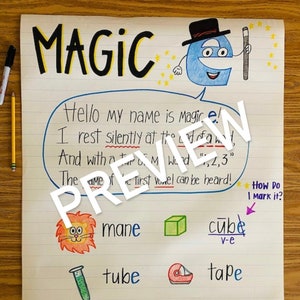 Magic E Anchor Chart - Etsy