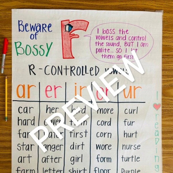 Bonus Letter/floss Rule Anchor Chart - Etsy Canada