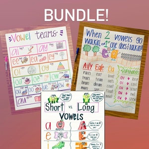 Bundle Vowel Anchor Charts - Etsy