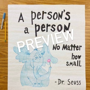 A Person’s a Person Classroom Poster - Etsy